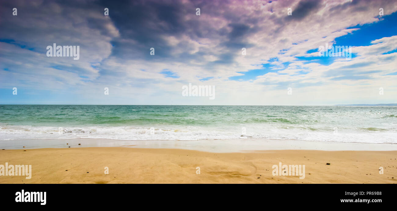 Beautiful deserted beach Stock Photo - Alamy