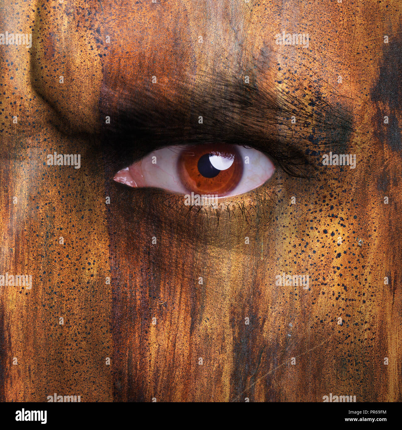 Textured human face close up Stock Photo - Alamy