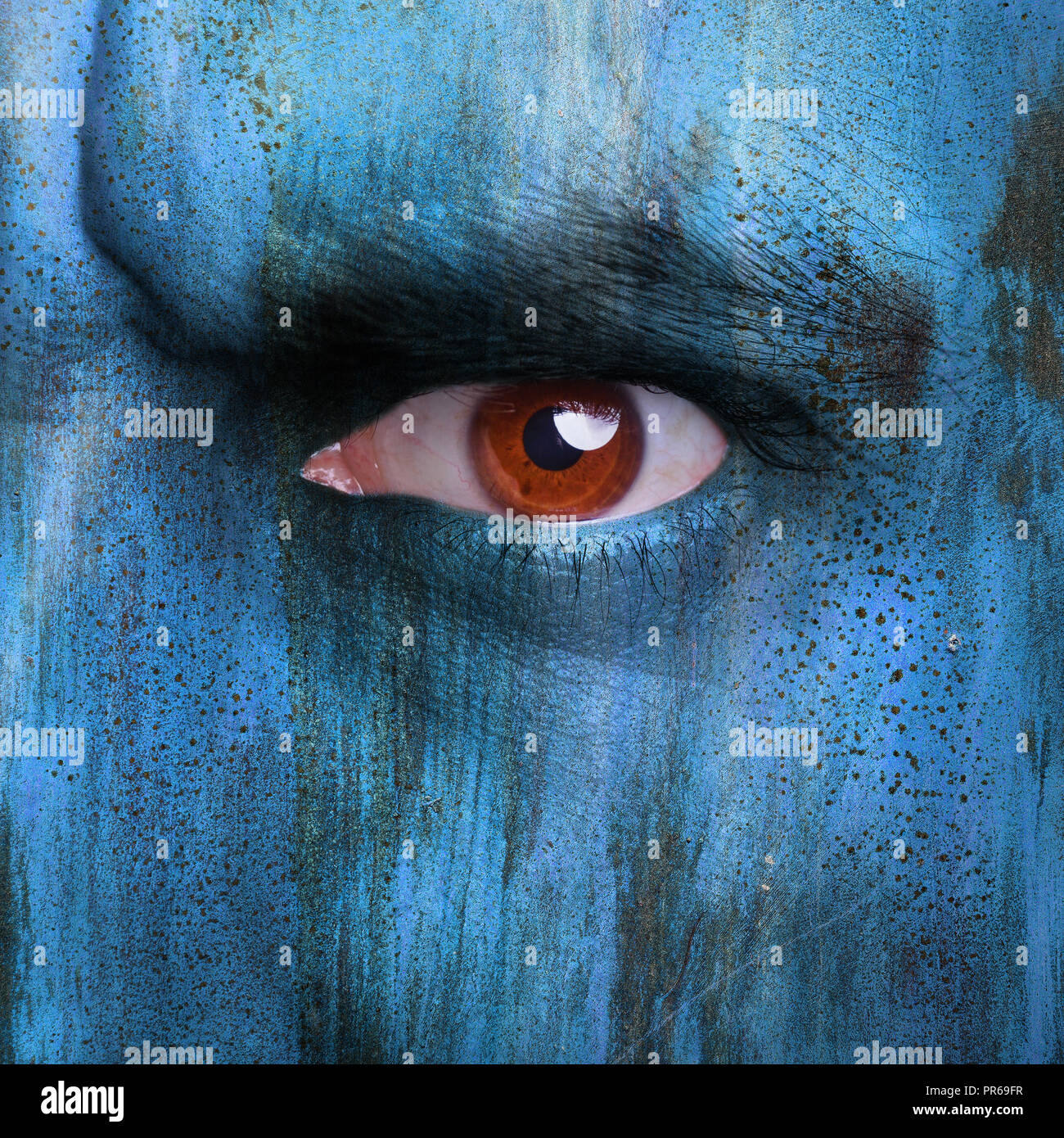 Textured human face close up Stock Photo - Alamy