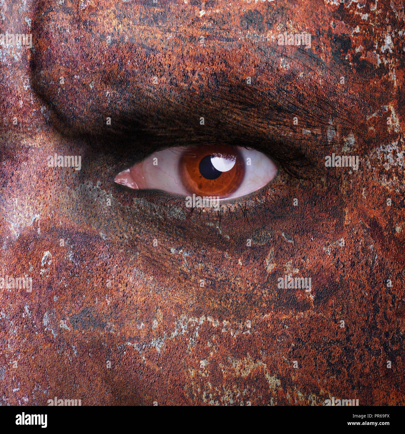 Textured human face close up Stock Photo - Alamy