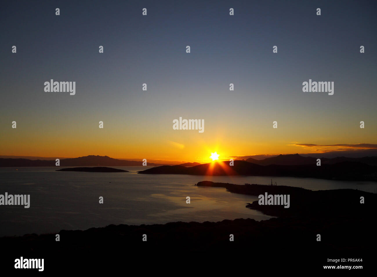 Sunset At Bodrum in Turkey Stock Photo - Alamy