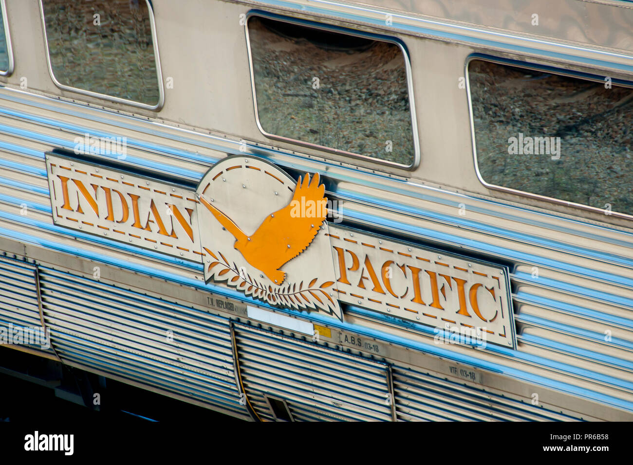 PERTH, AUSTRALIA - September 16, 2018: Indian Pacific passenger rail ...