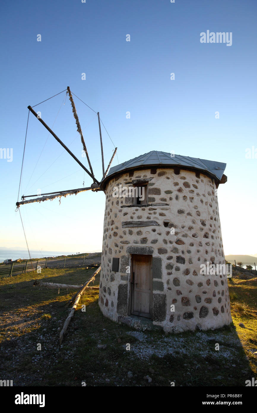 An Abandoned Windmill In Bodrum Stock Photo - Alamy