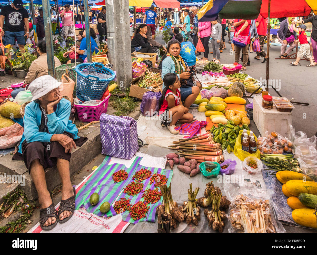Market at Tamparuli Sabah Malaysia Borneo Stock Photo - Alamy
