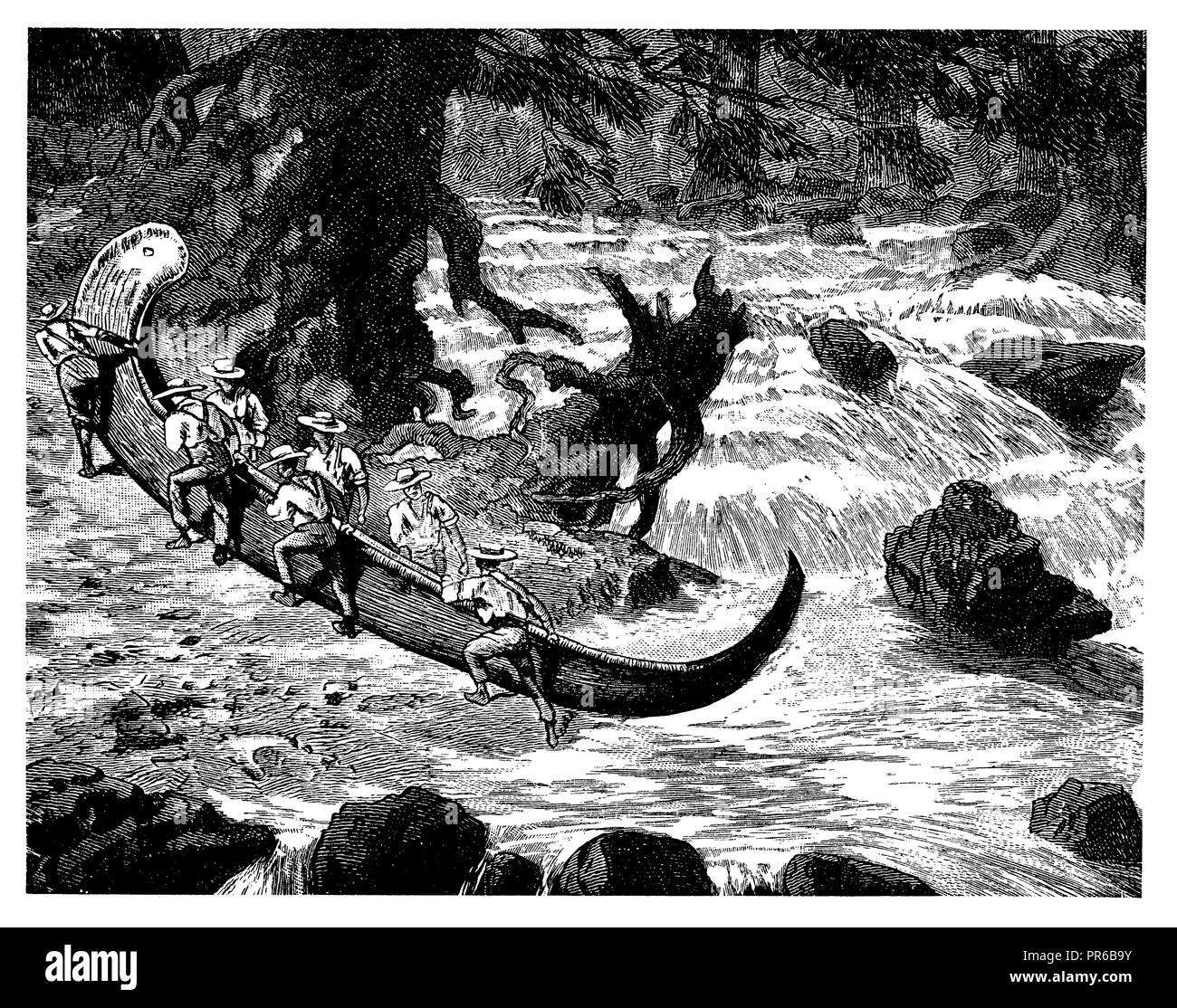 Canada canoe Black and White Stock Photos & Images - Alamy