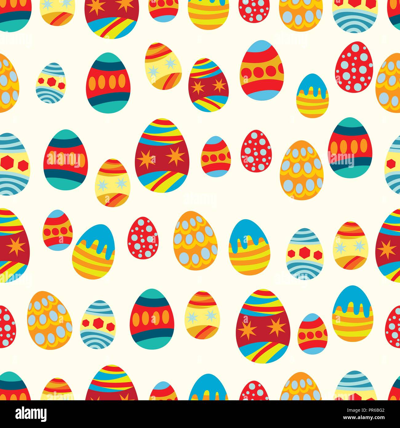 Vector colorful eggs seamless repeat pattern background. A perfect ...