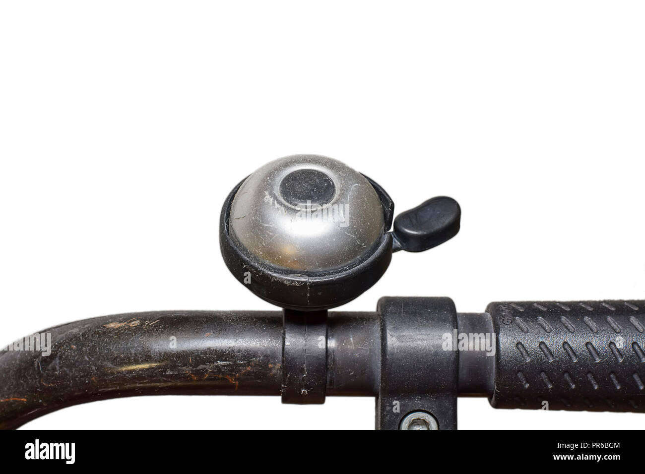 The bicycle bell on white background Stock Photo - Alamy
