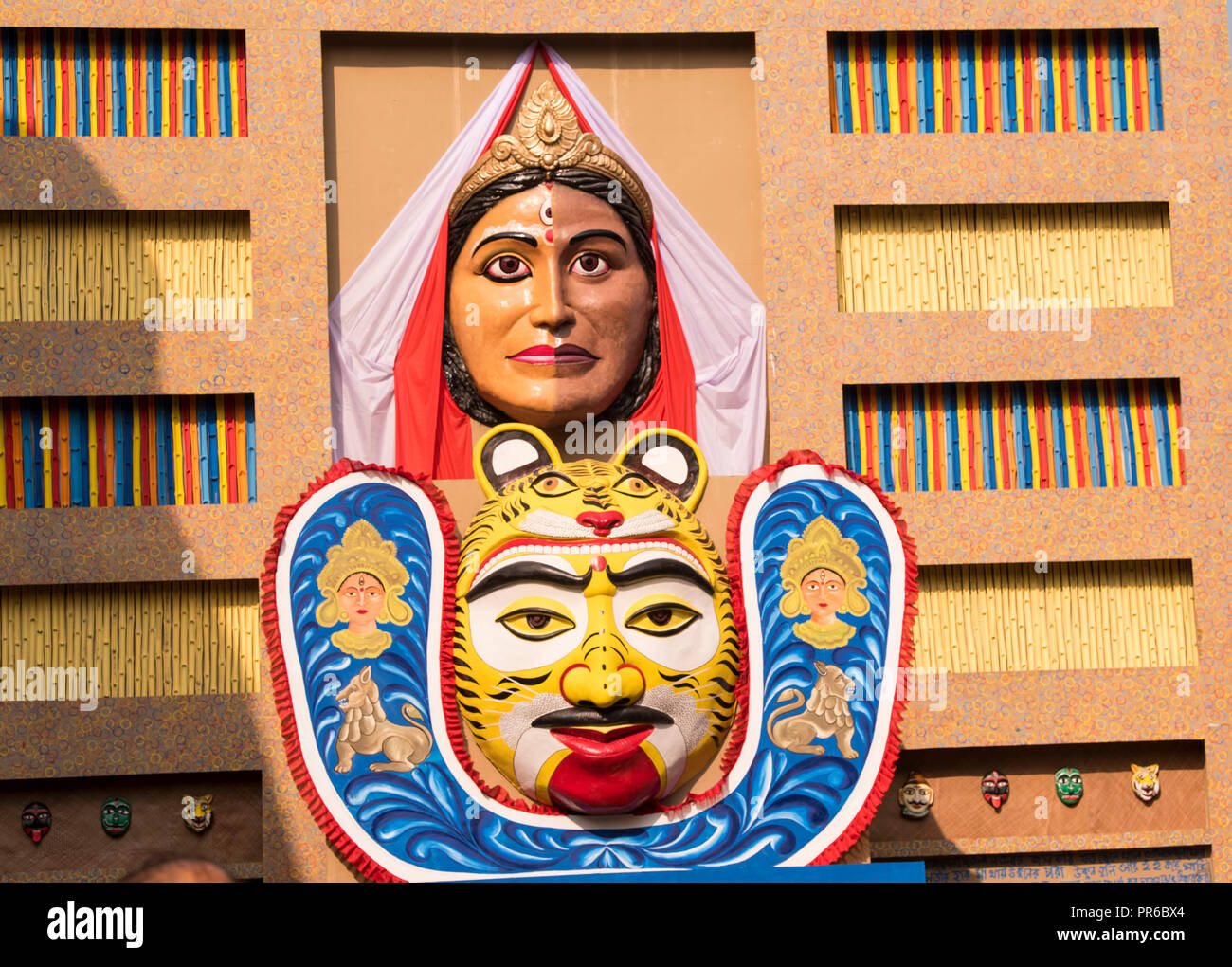 Modern,Goddess Durga,the Devil Asura,in,Kolkata Pavilion,India Stock ...