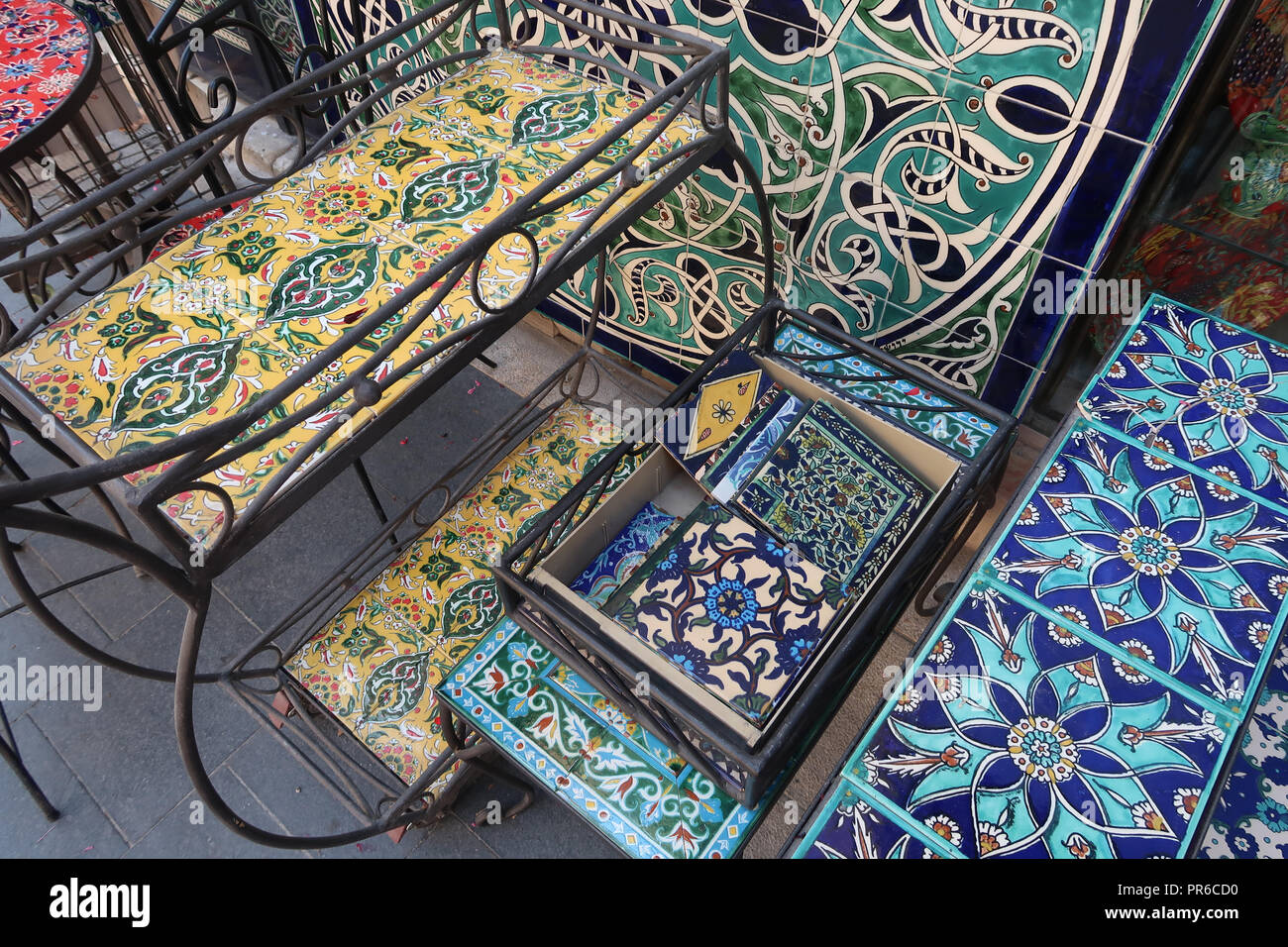 Armenian art-craft for sale in a souvenir shop in West Jerusalem Israel ...