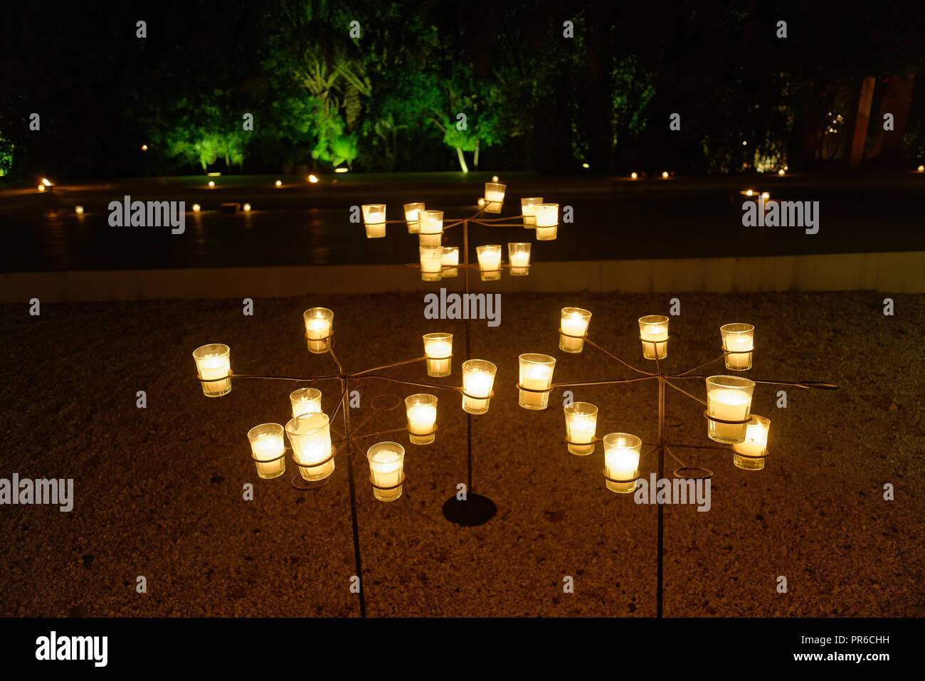 Candles garden hi-res stock photography and images - Alamy