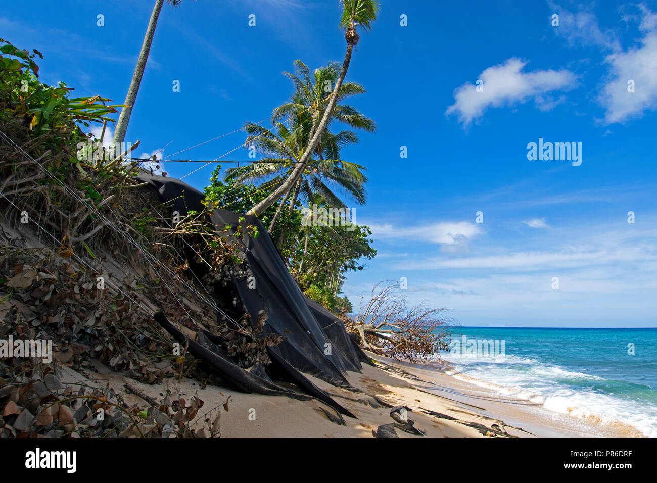 Severe beach erosion in Ehukai Beach or Banzai Pipeline, North Shore of ...