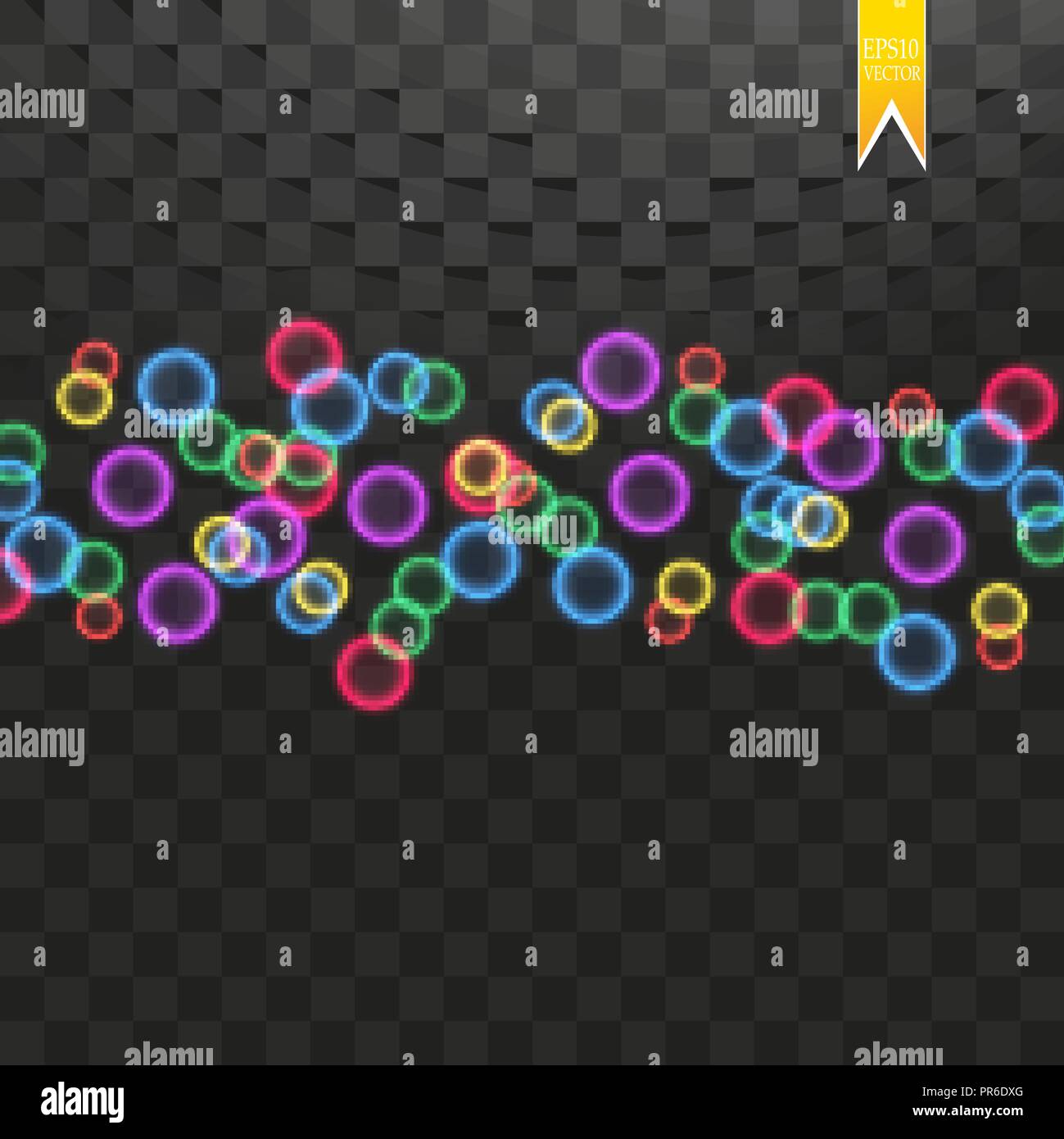 Abstract multicolored bubble effect explosion with light modern design ...