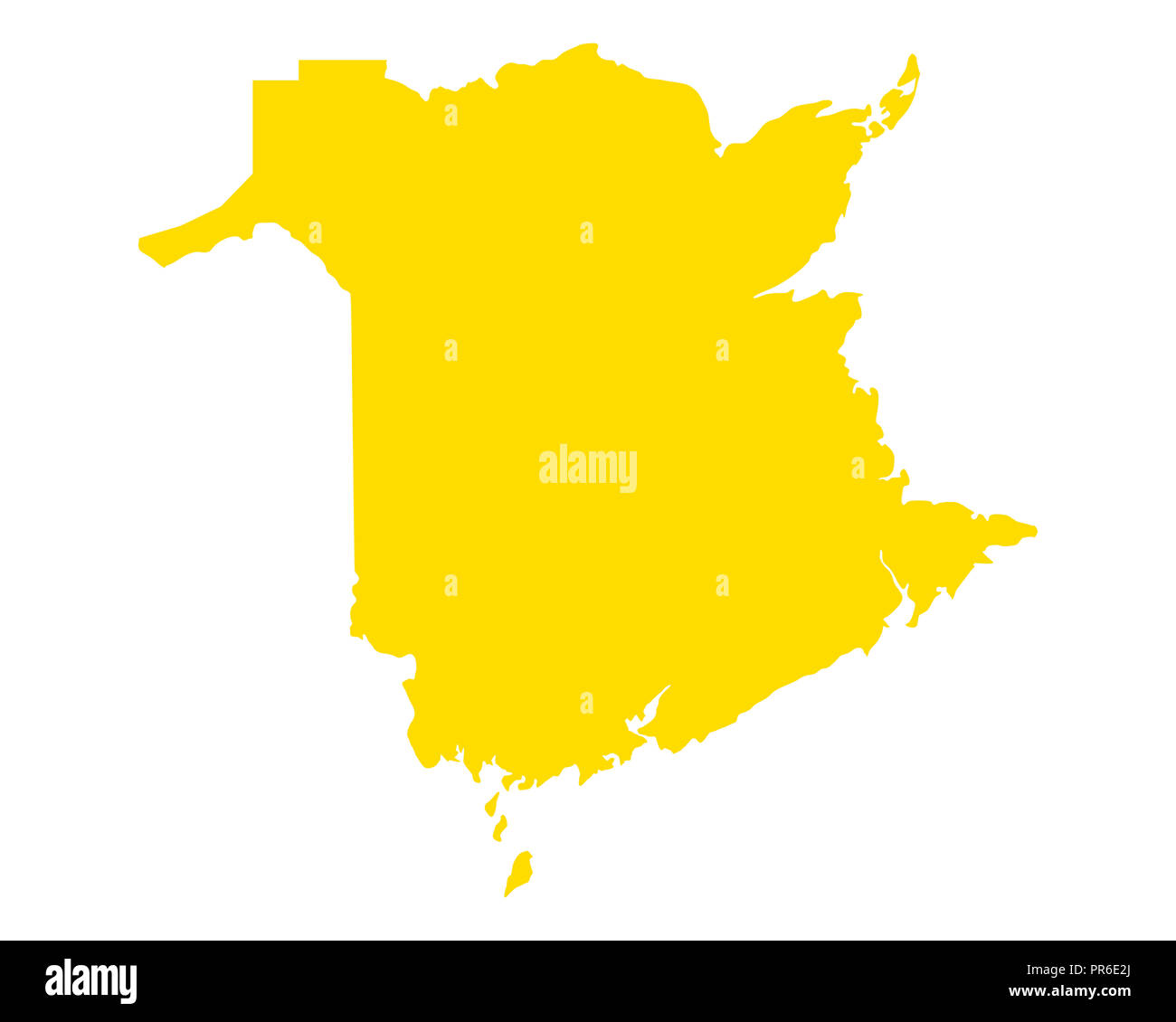 Map of New Brunswick Stock Photo - Alamy