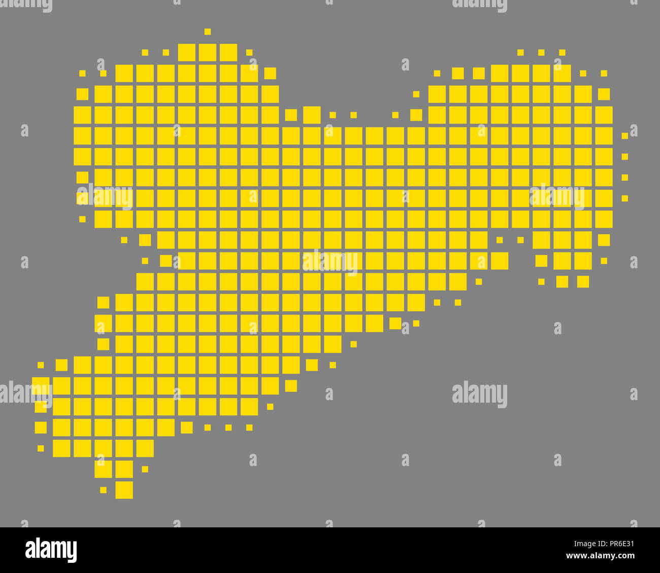 Map of Saxony Stock Photo - Alamy
