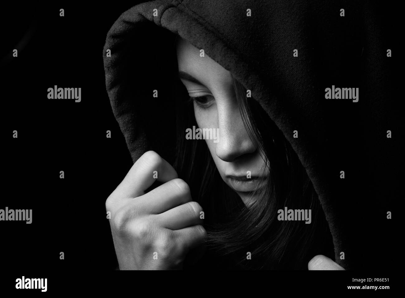 Scared Black Background