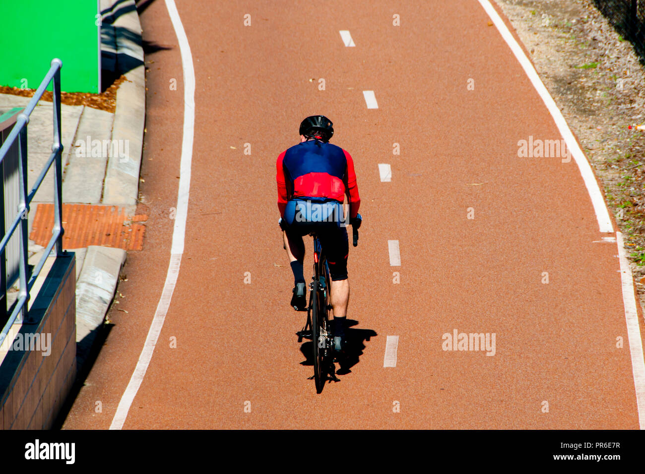 Cycling Track to the City Stock Photo - Alamy