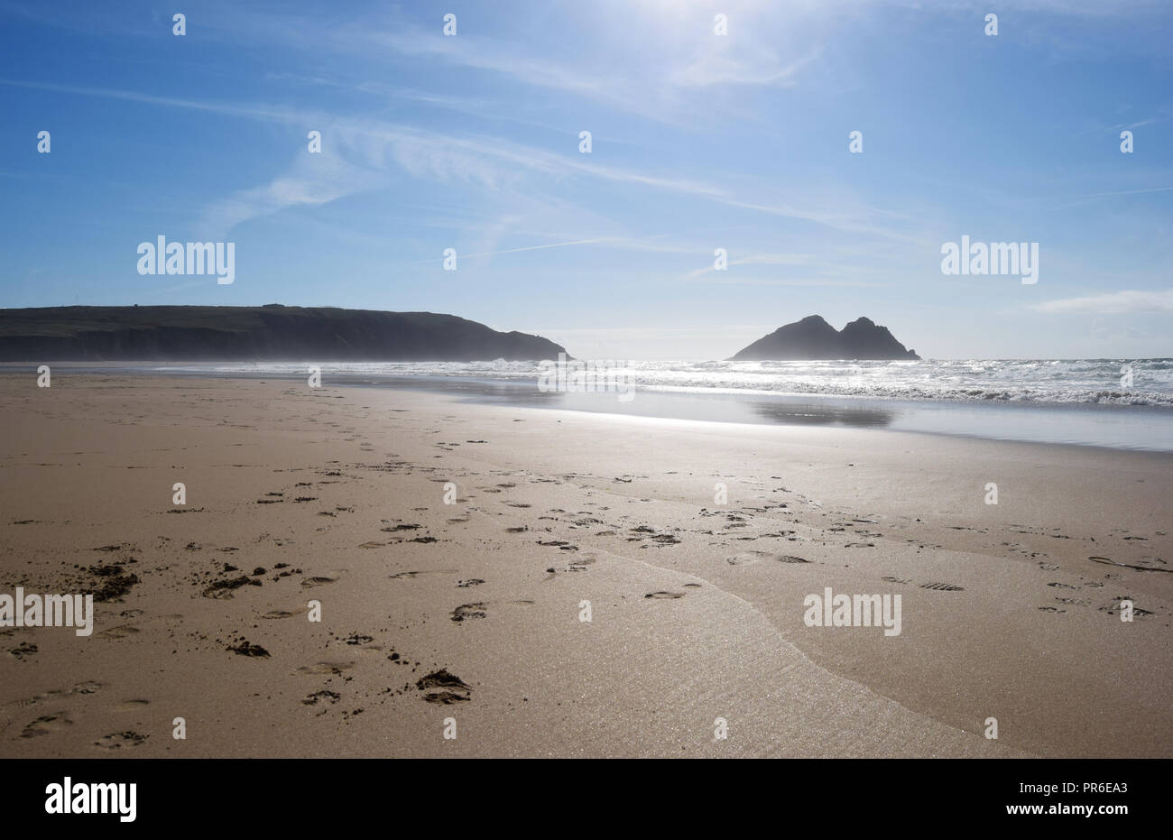 Holywell beach, Holywell, Cornwall, 140918 Stock Photo - Alamy
