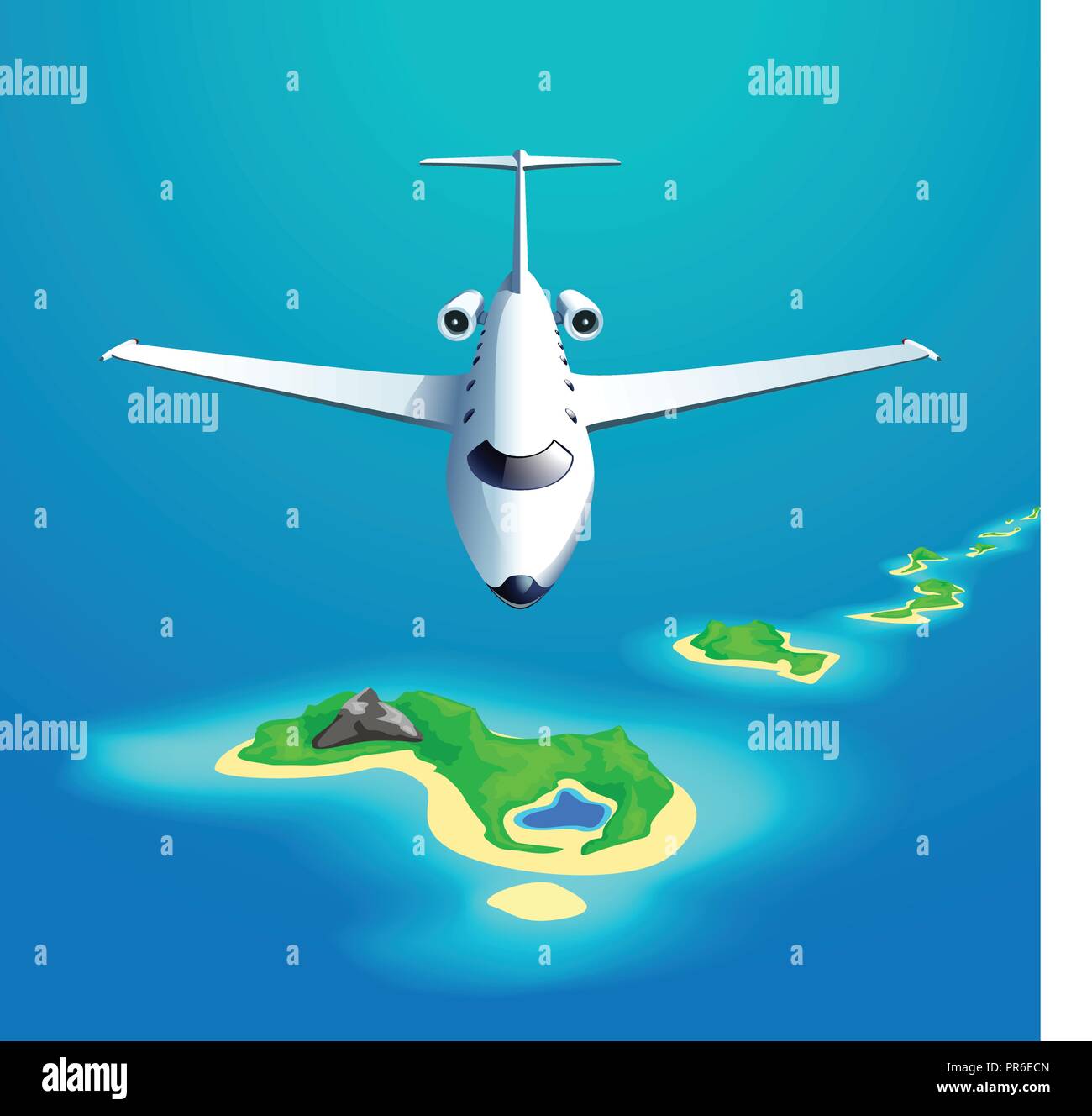 airplane front view Stock Vector Image & Art - Alamy