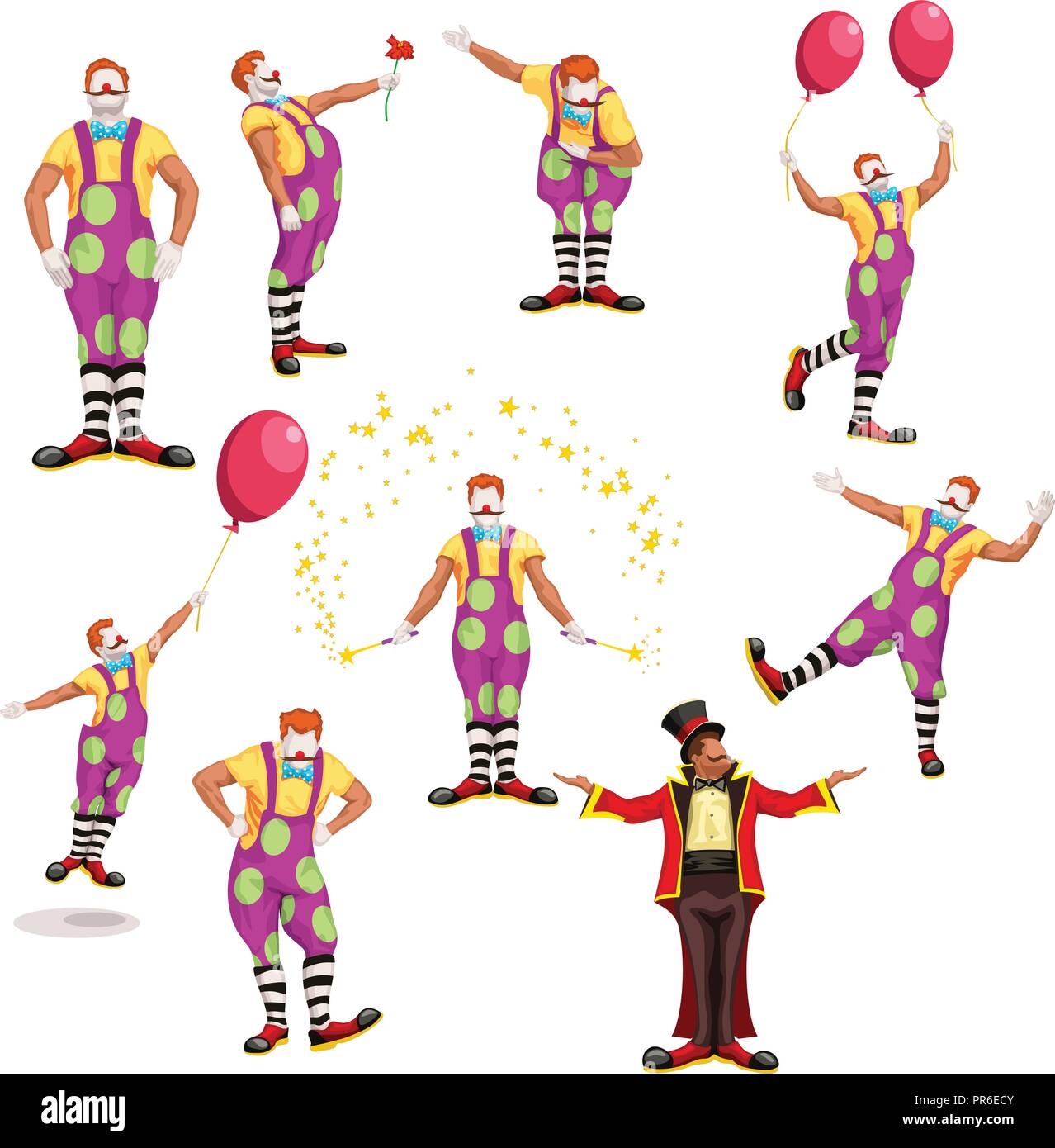 big clown set Stock Vector Image & Art - Alamy