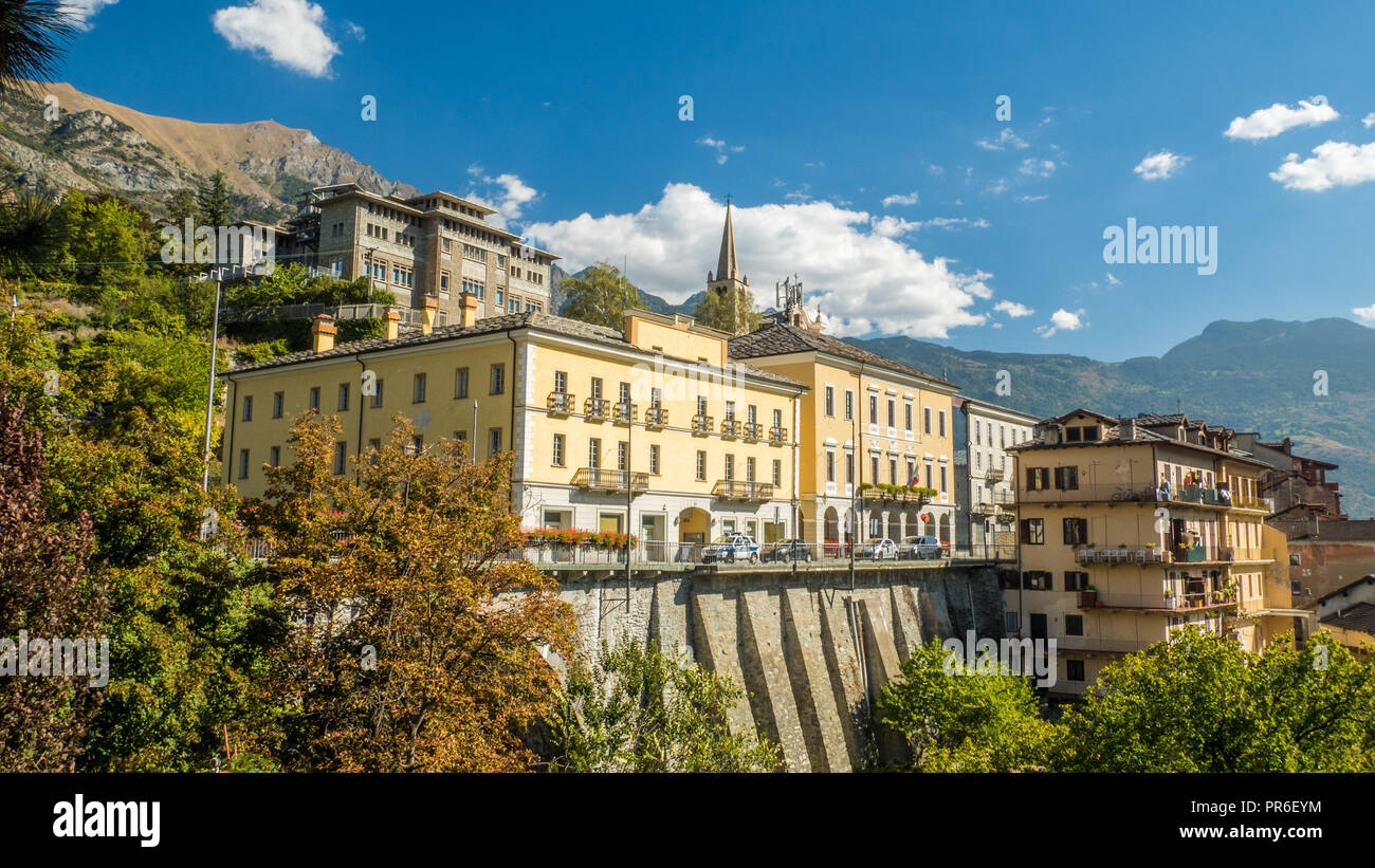 Chatillon, a town in the Aosta Valley NW Italy Stock Photo - Alamy