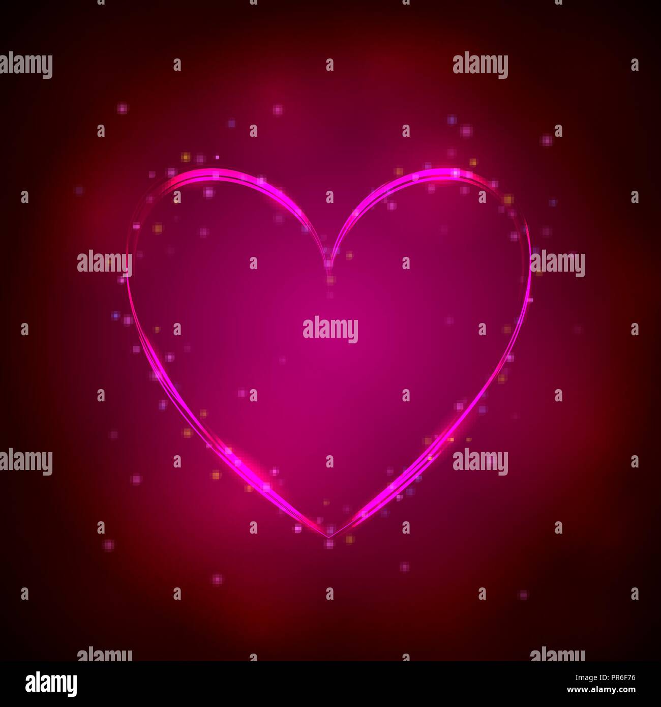 Glowing pink heart hi-res stock photography and images - Alamy