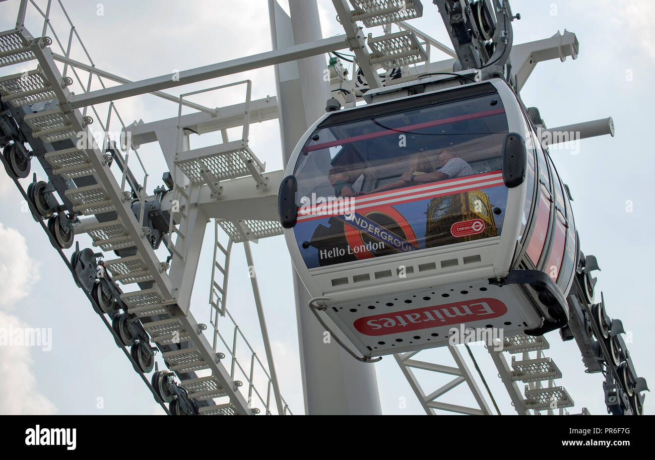 Emirates Cable Car Greenwich London UK Stock Photo - Alamy