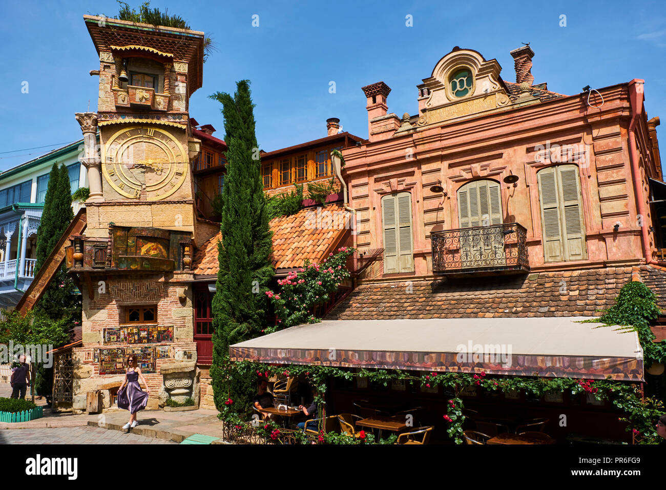 Georgia, Caucasus, Tbilisi, old city, the clock tower Stock Photo - Alamy