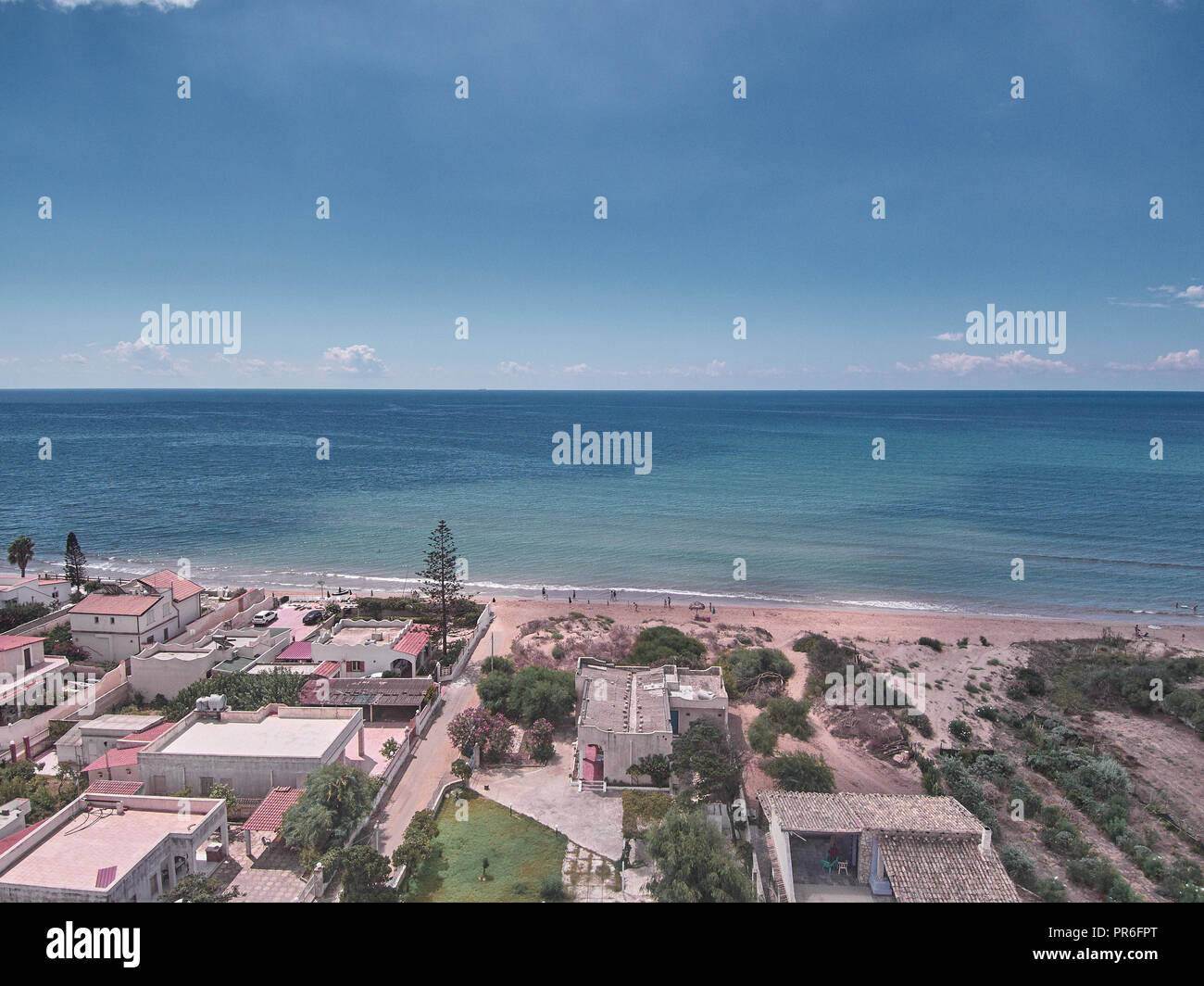 Aerial view of Granelli beach, a Sicilian seaside place Stock Photo - Alamy