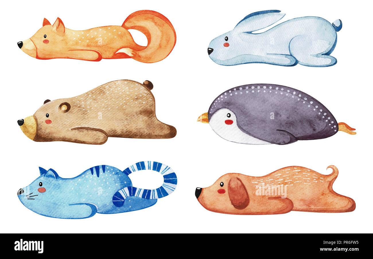 Penguin sleep cute animal Cut Out Stock Images & Pictures - Alamy