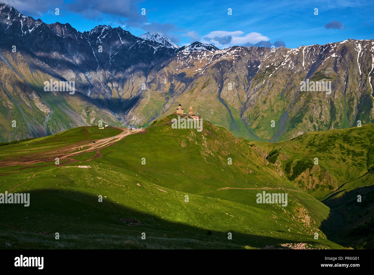 Georgia, Caucasus, Stephantsminda, Kazbegi, Kazbek Mount, Gergeti ...