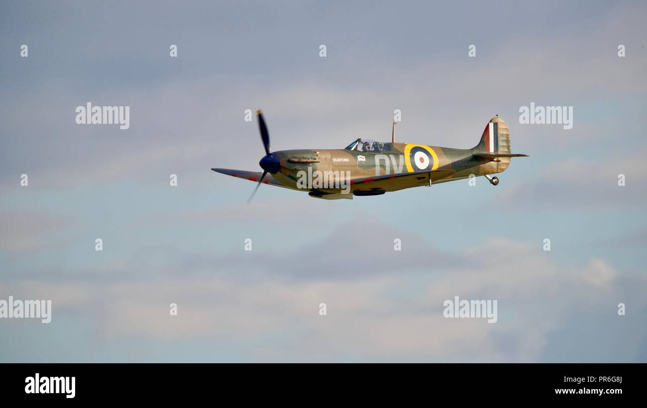 Supermarine Spitfire N3200 flying at the IWM Duxford Battle of Britain ...