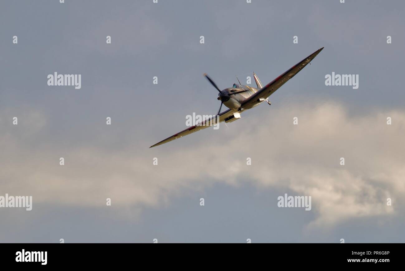 Supermarine Spitfire N3200 flying at the IWM Duxford Battle of Britain ...