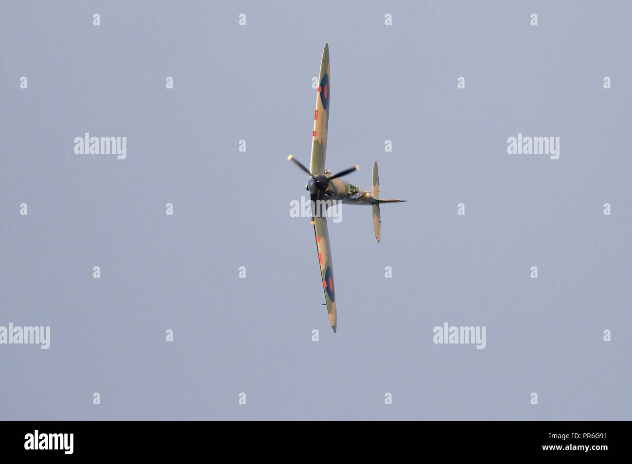 Supermarine Spitfire N3200 flying at the IWM Duxford Battle of Britain ...
