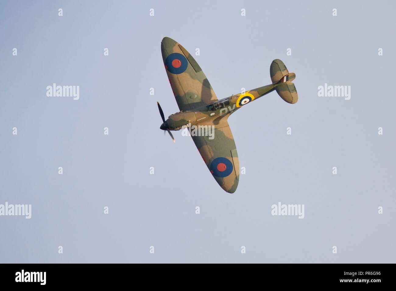 Supermarine Spitfire N3200 flying at the IWM Duxford Battle of Britain ...