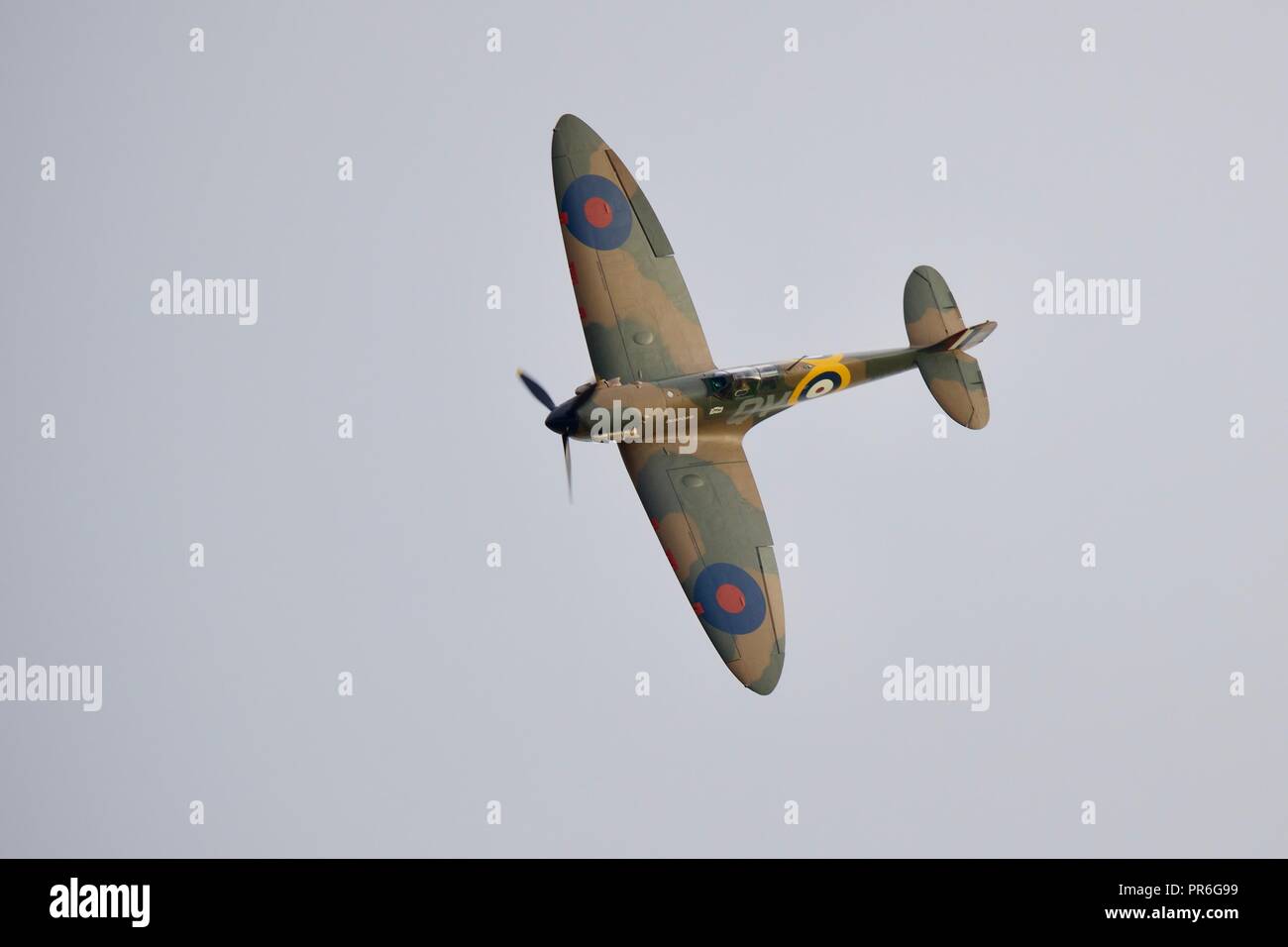 Supermarine Spitfire N3200 flying at the IWM Duxford Battle of Britain ...
