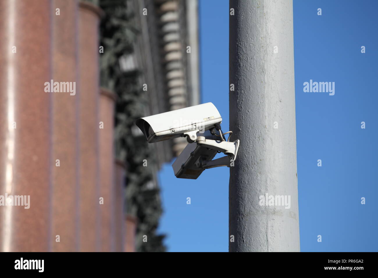 outdoor video cameras big Brother by the temple Stock Photo - Alamy