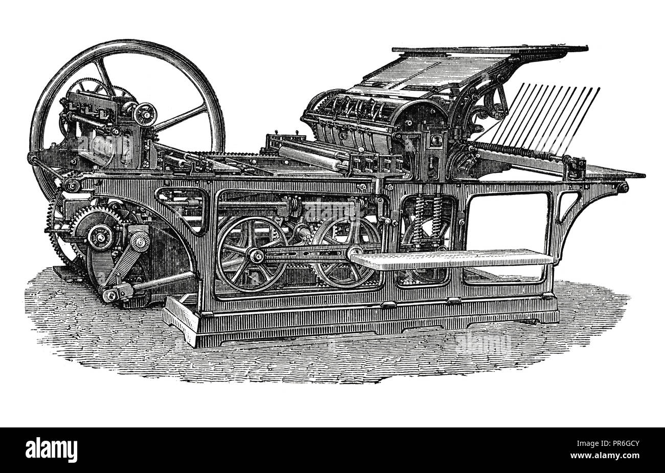 Lithographic printing press Cut Out Stock Images & Pictures - Alamy