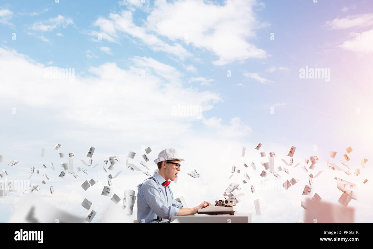 Creative inspiration of young writer Stock Photo - Alamy