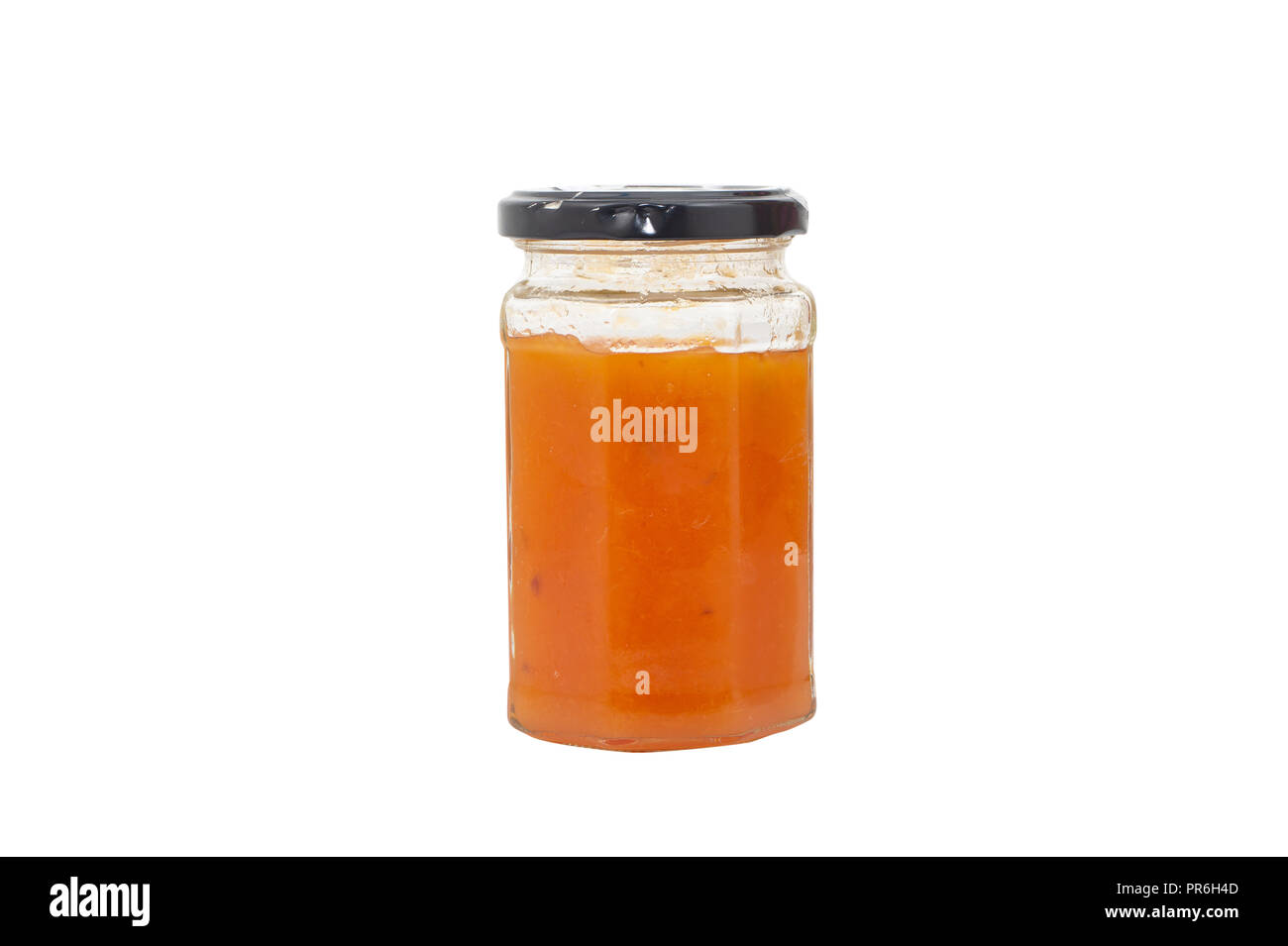 Homemade peach jam in Cut Out Stock Images & Pictures - Alamy