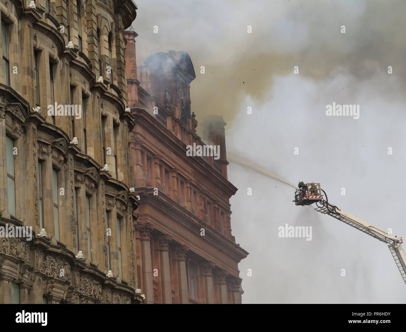 Belfast Primark, located in The Bank Buildings, on fire in Belfast City ...