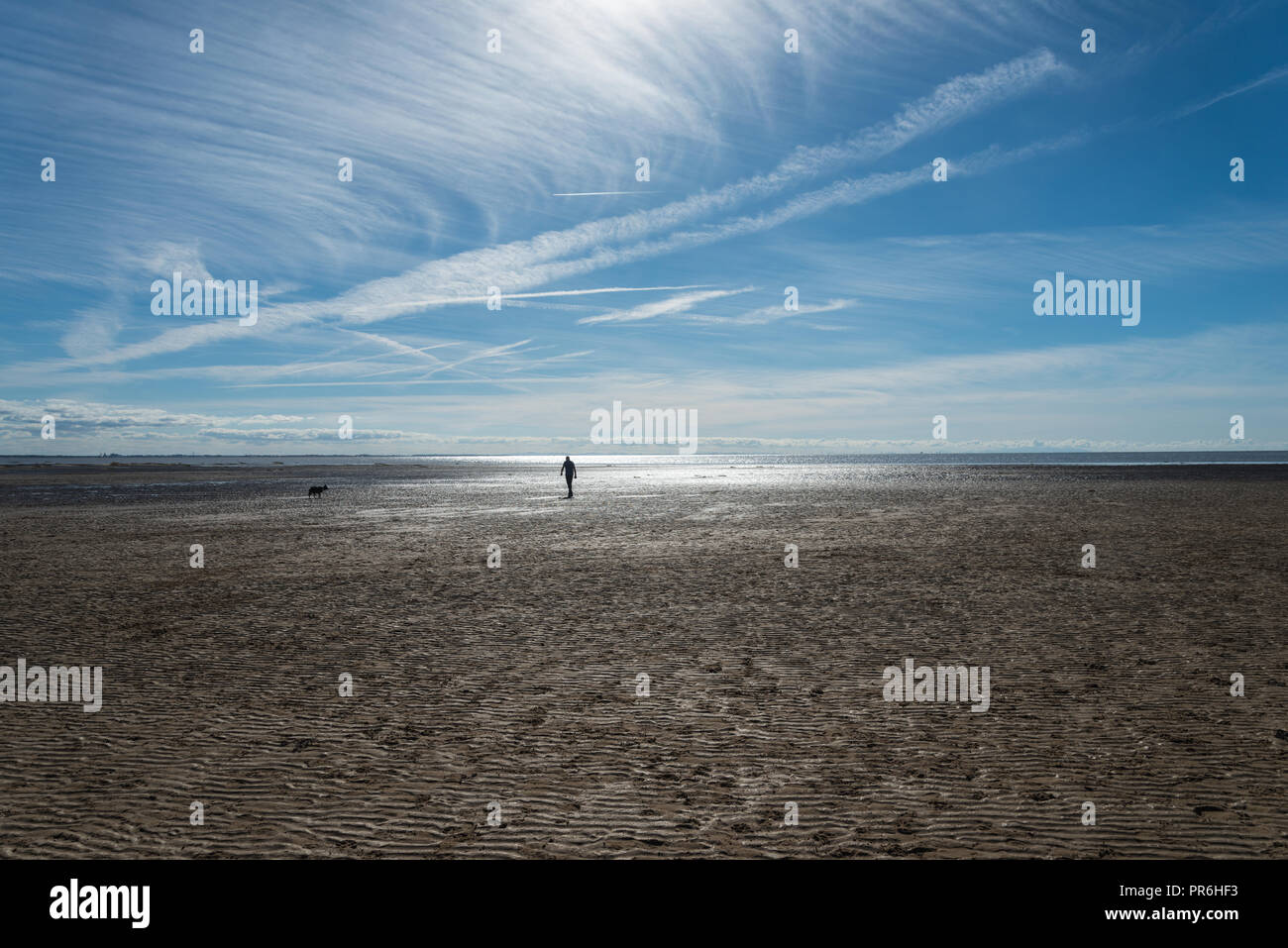 Afternoon sunlight in September at Lytham St Annes on the Fylde coast ...