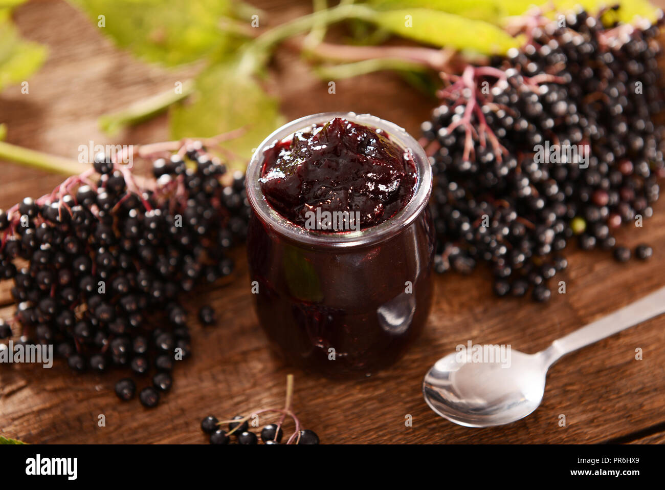 Elderberry fruit jam Stock Photo - Alamy