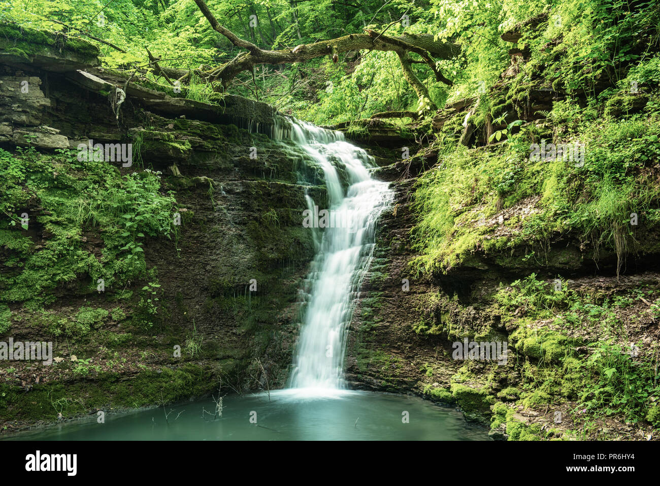 High mountain waterfall Stock Photo - Alamy