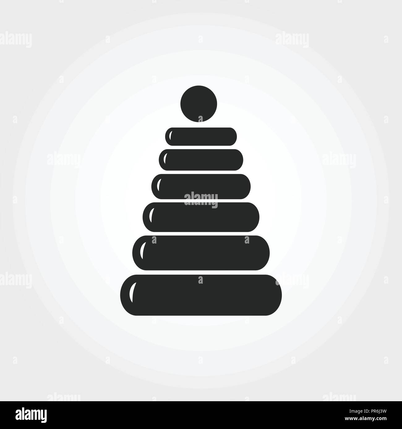 Baby Pyramid icon. Monochrome style design from baby things collection ...