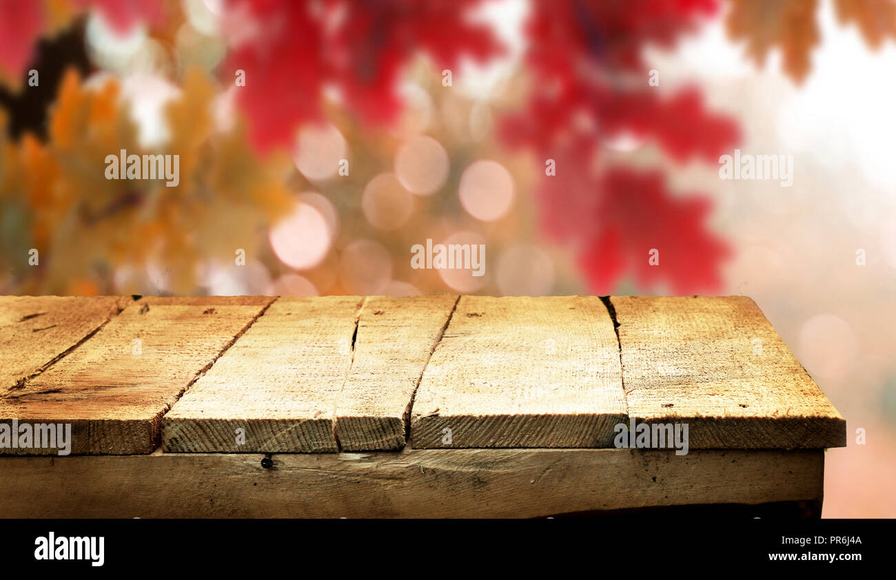 Wooden table background Stock Photo - Alamy