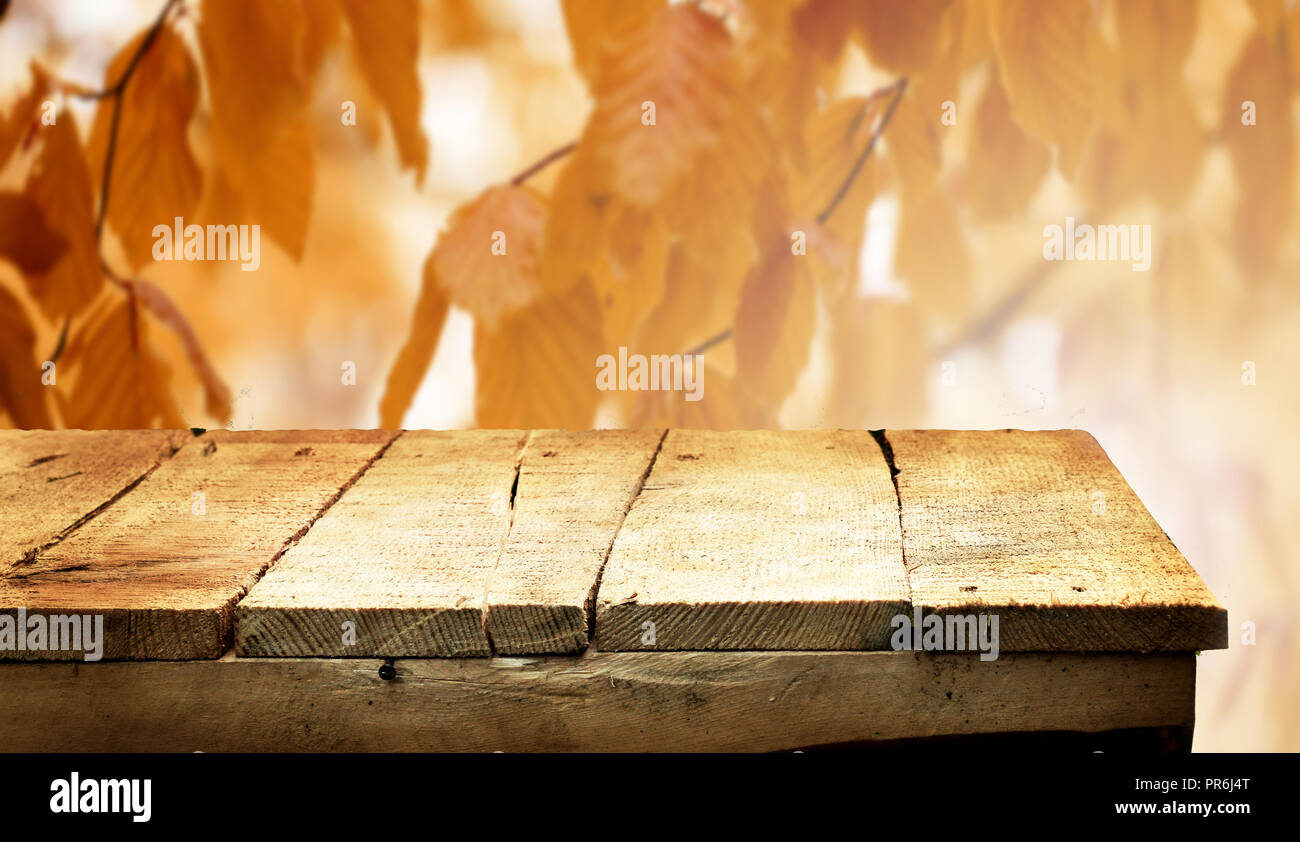 Wooden table background Stock Photo - Alamy