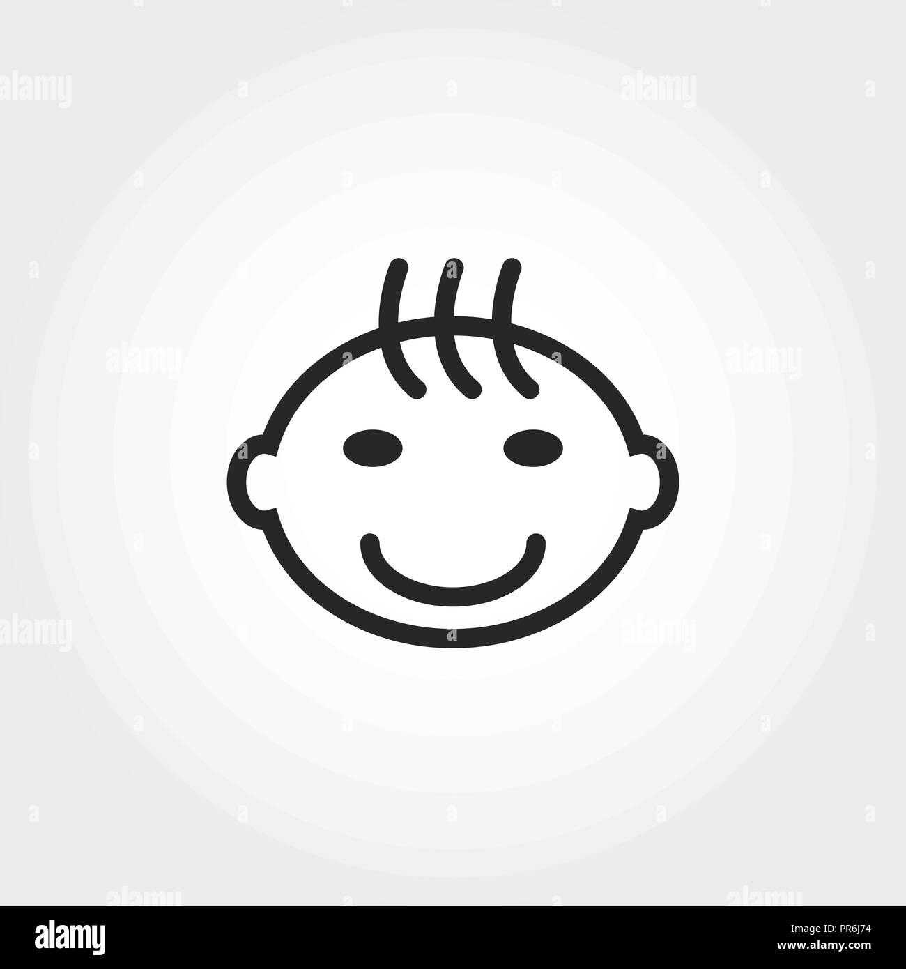 Baby Boy icon. Monochrome style design from baby things collection. UI ...