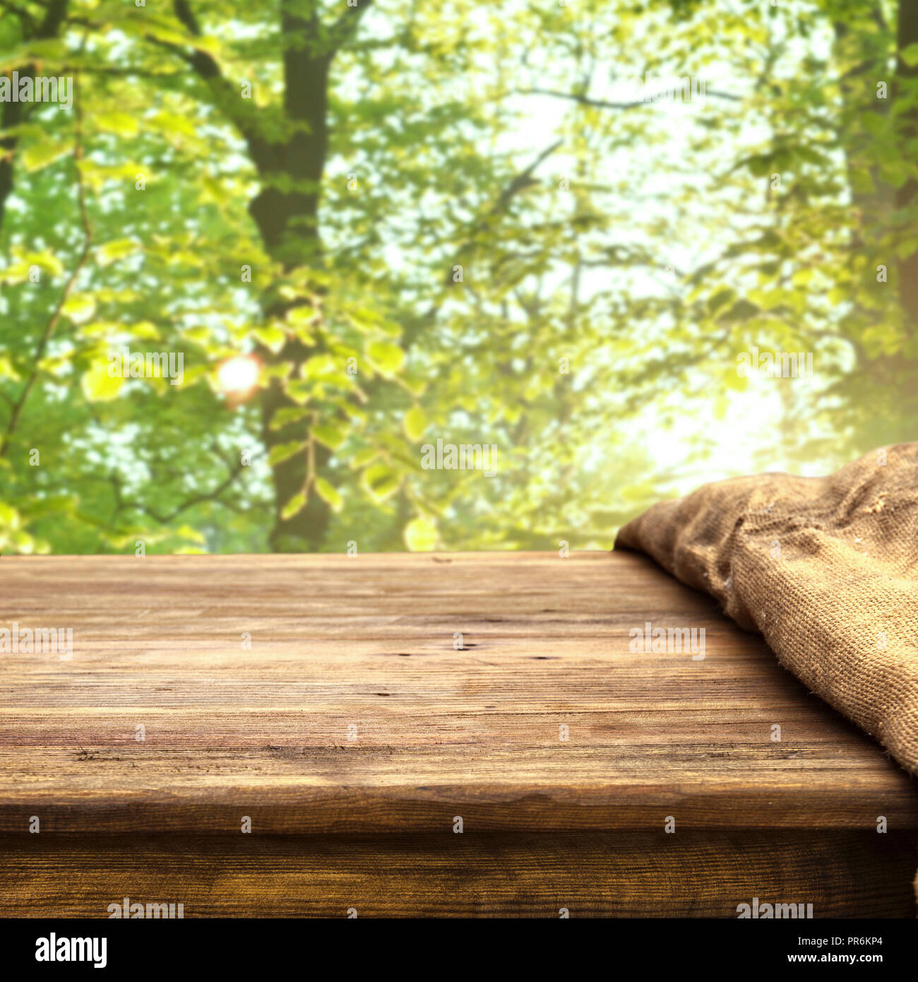 Wooden table background Stock Photo - Alamy