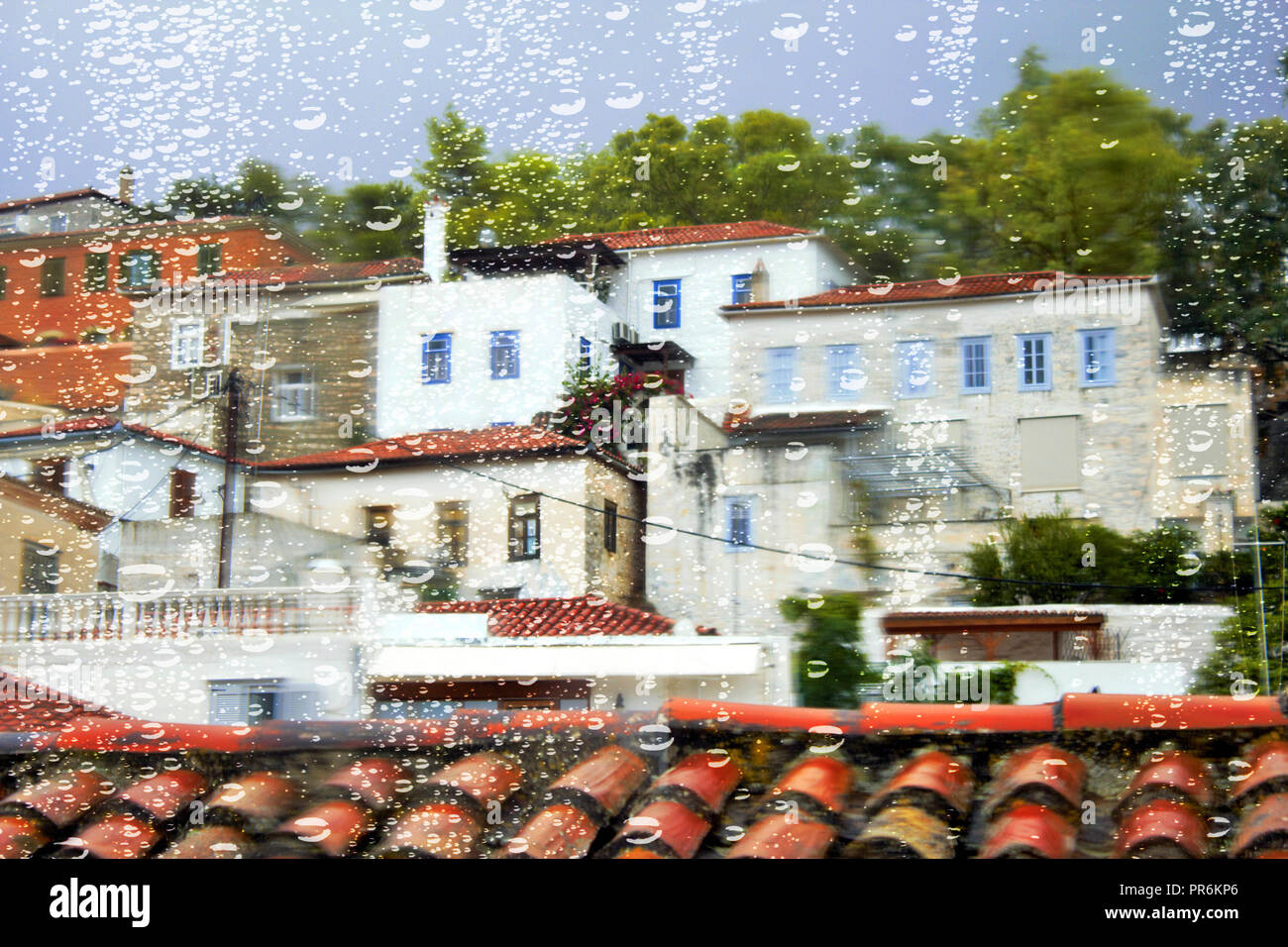 Rainy day on hydra island hi-res stock photography and images - Alamy