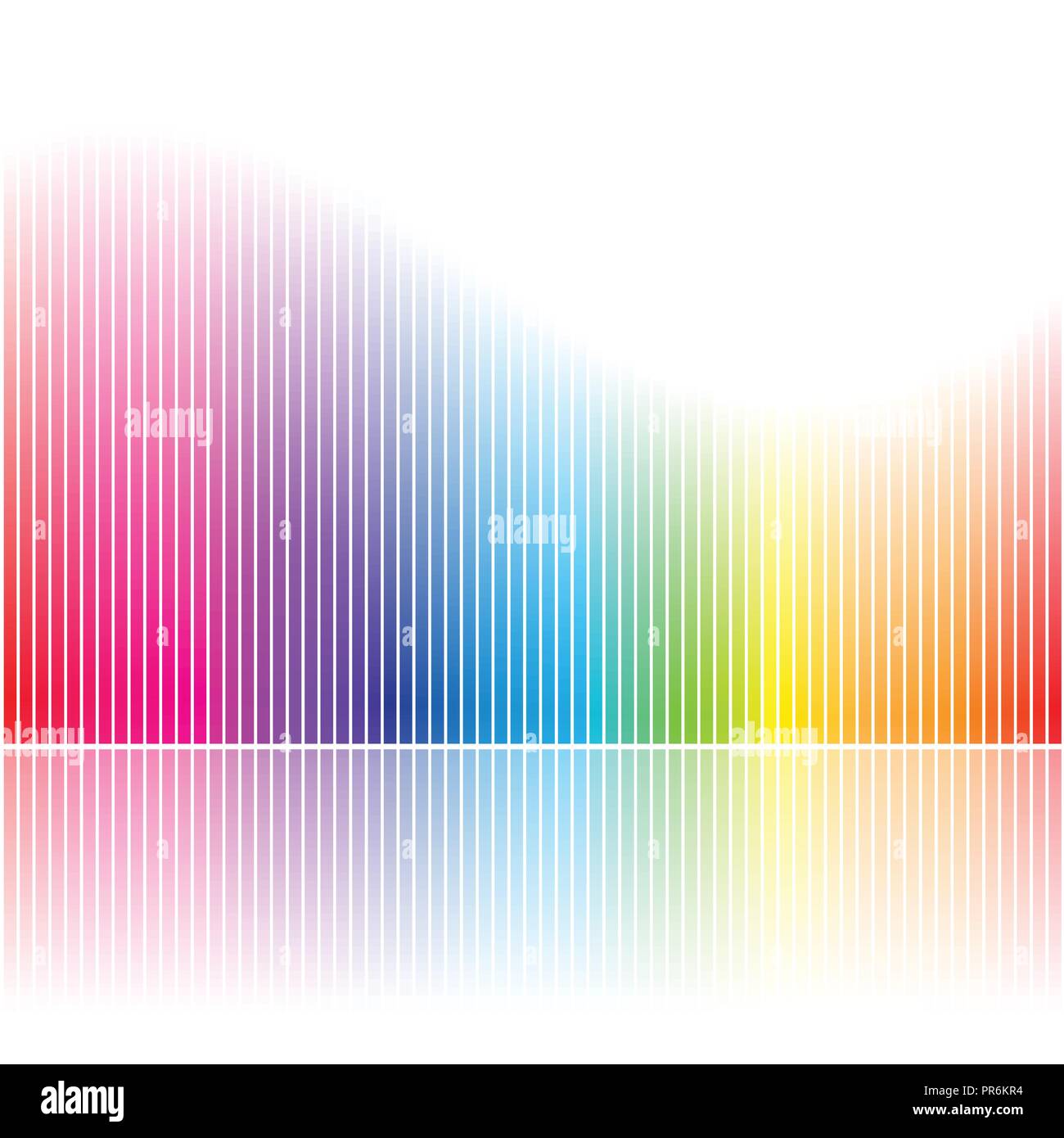 Vector Illustration of Abstract Rainbow Colored Bars isolated on a ...